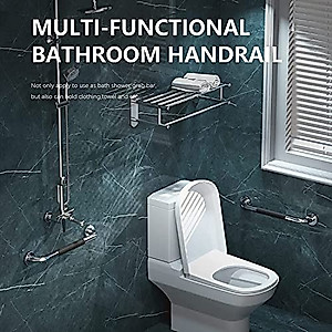 2 Pack 16 Inch Shower Grab Bar w/Anti Slip Rubber Grip,ZUEXT SUS304 Stainless Steel Bath Grab Bar,Bathroom Balance Bar,Wall Mount Safety Handrail Support,Handicap Injury Elderly Senior Assist Handle