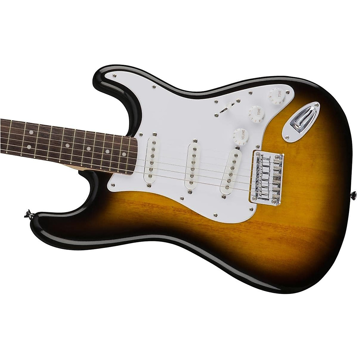 Squier Bullet Stratocaster HT SSS Electric Guitar, with 2-Year Warranty, Brown Sunburst, Laurel Fingerboard