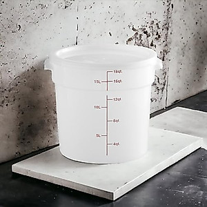 uVeans COMBO PACK Round Food Storage Containers With Lids - 18 Quart Food Storage Set - 4 Containers, 4 Lids