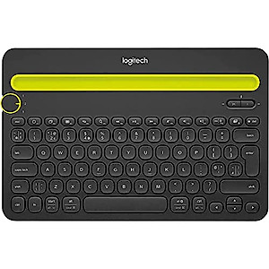 Logitech Bluetooth Multi-Device Keyboard K480 for Computers. Tablets and Smartphones. Black, Compact, Dial and Switch, Spill-Resistant Keyboard - 920-006342 (Renewed)