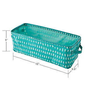 SKL Home by Saturday Knight Ltd. Dotty Waves Collapsible Storage Bin,Aqua