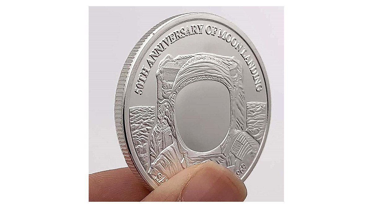 Collectible Astronaut Coin - Space Footprints Silver Coin