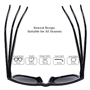 Yaserra Polarized Sunglasses for Men Women, Color Mirror Lens Trendy Designer Style Shades UV Blocking