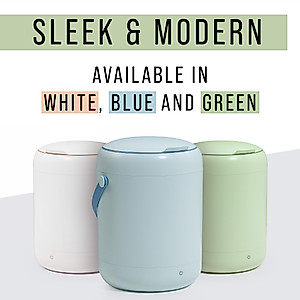 Portable Laundry Washing Machine - Great for Travel, Camping, and RVs - Mini Compact Washer for Delicate Fabrics and Small Loads - Includes Strainer and Handle (Green)