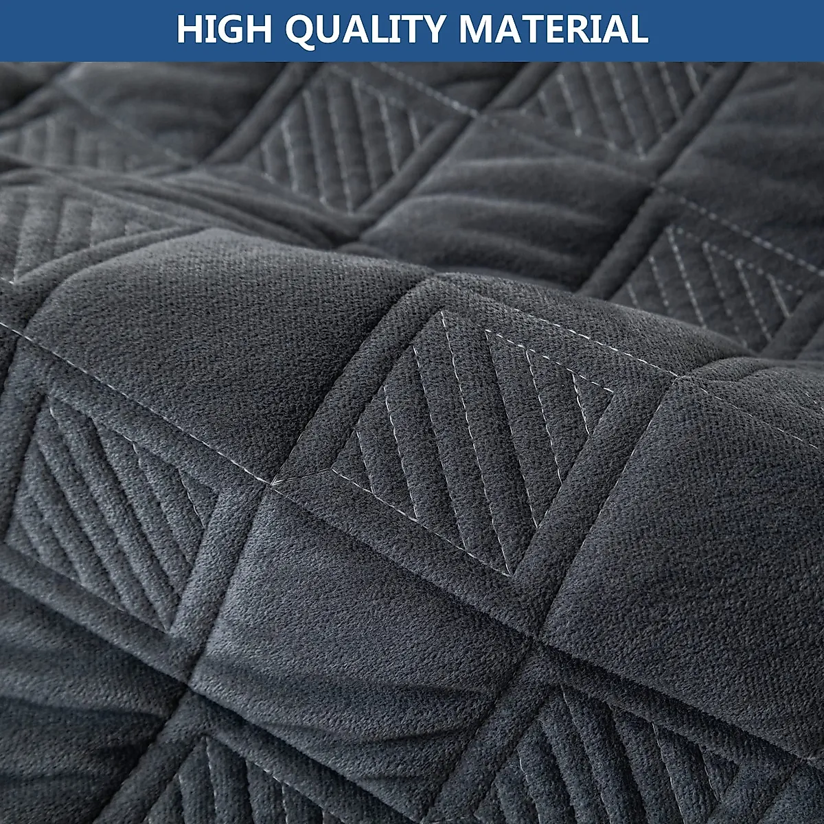 Eismodra Armrest Covers,Sectional Couch Covers,L Shape Sofa Slipcover Furniture Protector for Dogs Cats Pet Chaise Lounge 3 Cushion Couch Loveseat,Dark Gray 28 x 28 inches (Only 1 Piece)