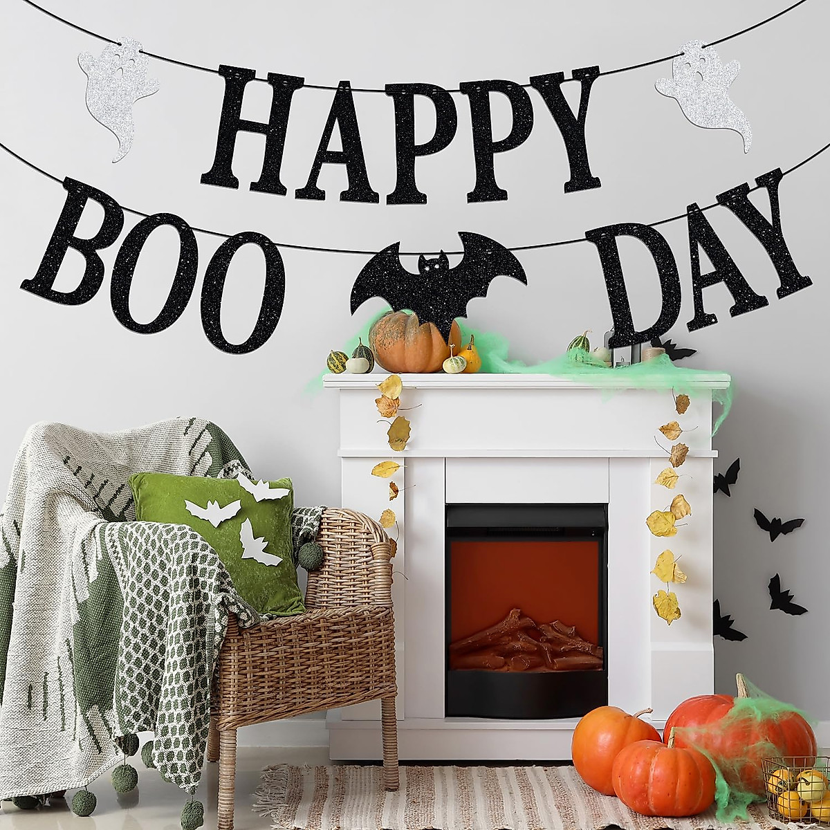 Happy Boo Day Banner, My 1st Boo Day, Ghoul Birthday Sign, Halloween Birthday Party Decorations