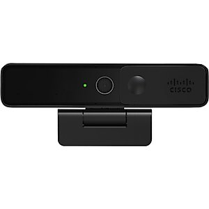 CISCO DESIGNED Cisco Desk Camera 4K in Carbon Black with up to 4K Ultra HD Video, Dual Microphones, Low-Light Performance, 1-Year Limited Hardware Warranty (CD-DSKCAM-C-US)