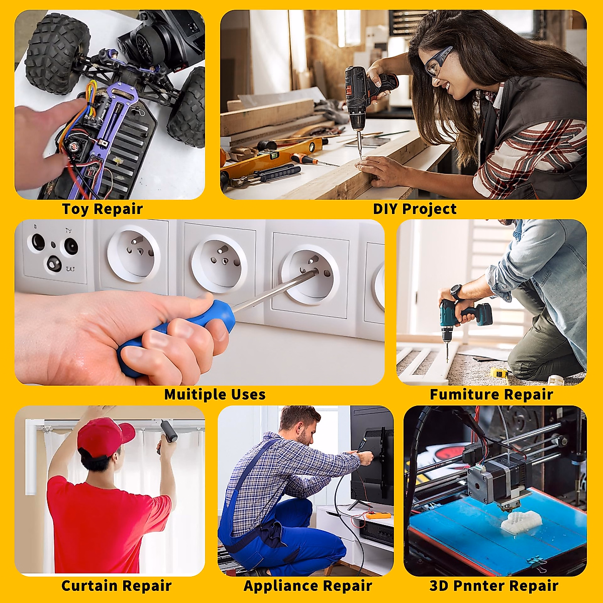 Cicidorai M6 x 30mm 35mm 40mm 45mm 50mm Hex Socket Head Cap Screws Bolts, 12.9 Grade Alloy Steel, Black Oxide Finish, Fully Threaded, Metric Allen Hex Drive, Assortment Kit 50Pcs