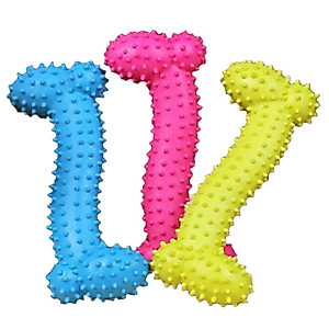 shlutesoy Pet Chew Toys,Resistant to Bite Bone Pet Dog Puppy Molar Thorn Chew Toy for Teeth Training
