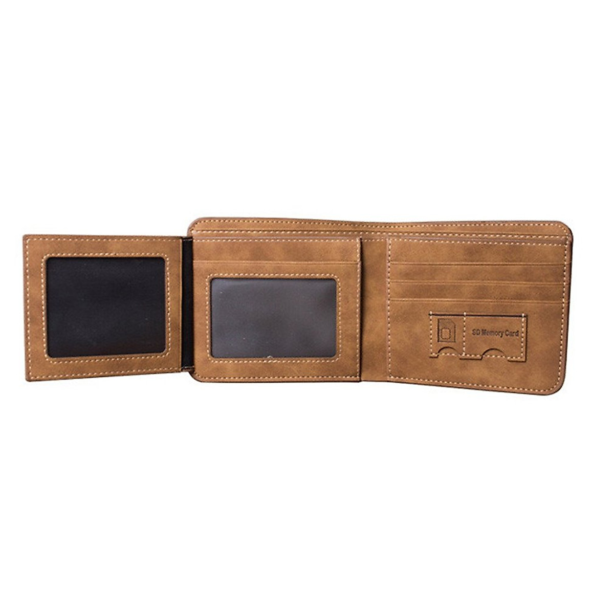 Iumer Men's Wallet Slim PU Rfid Blocking Simple Design Bifold Side Flip Front Pocket Wallets,Brown