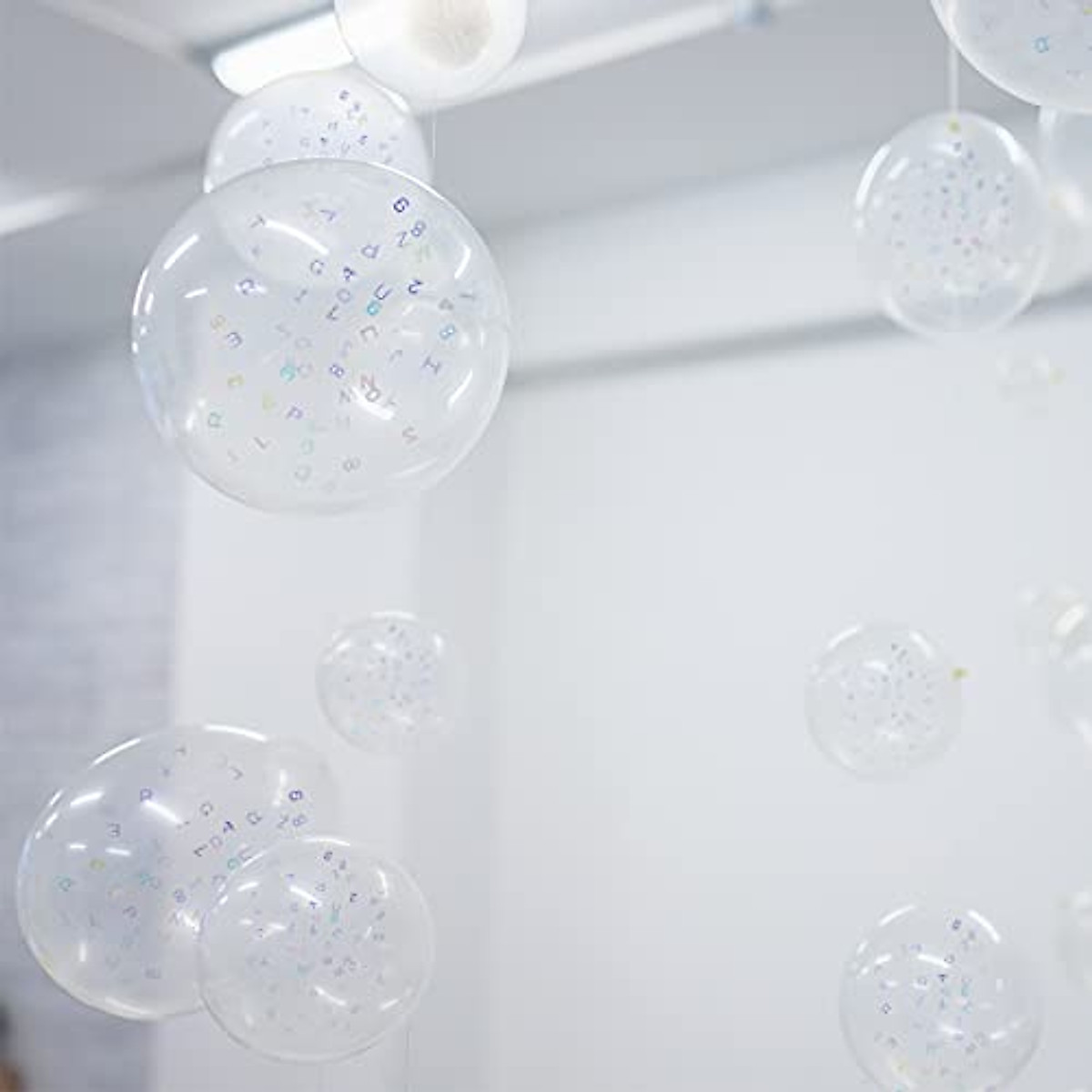 3500 Pieces Alphabet Number and Letter Glitter 6 mm Confetti Holographic Laser Party Confetti Shiny Sequins Table Decorations for DIY Balloons Baby Shower Birthday Wedding Party Nail Arts 2.1 oz/Bag