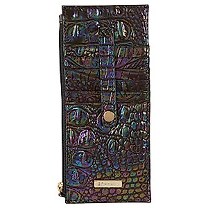 BRAHMIN Ombre Melbourne Credit Card Wallet Black Pearl One Size