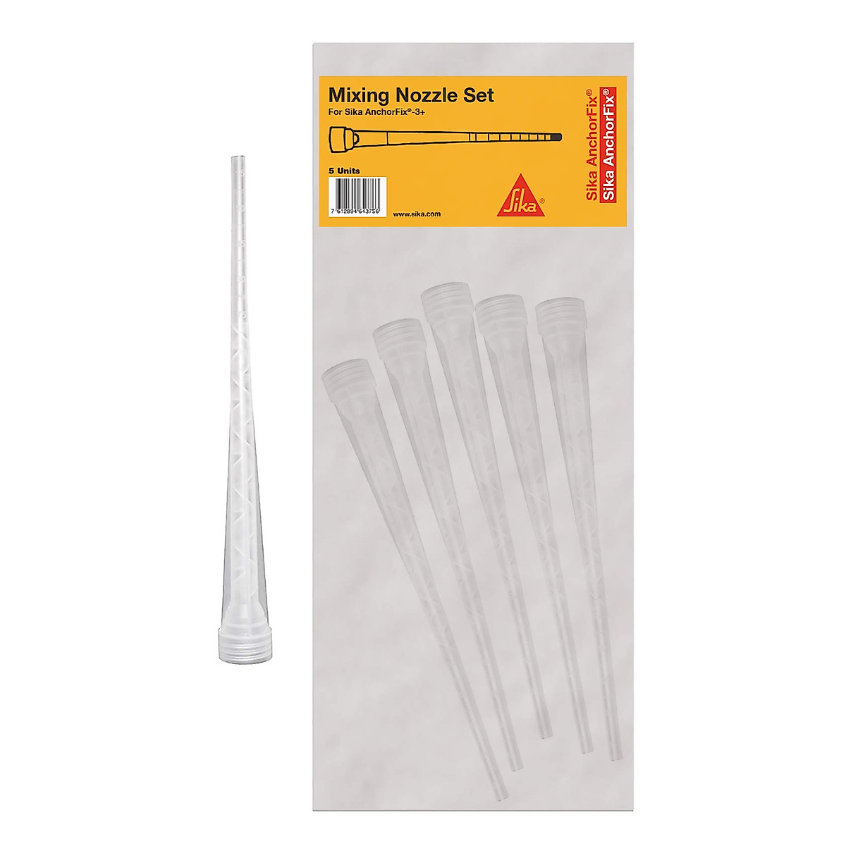 Sika - Sika AnchorFix Static Mixer, Mixing Accessories, Pack of 5, Transparent