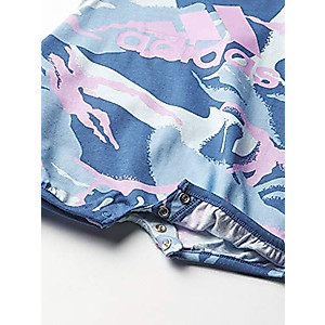 adidas baby girls Shortie Prnt Rompers, Crew Blue, 12-18 Months US