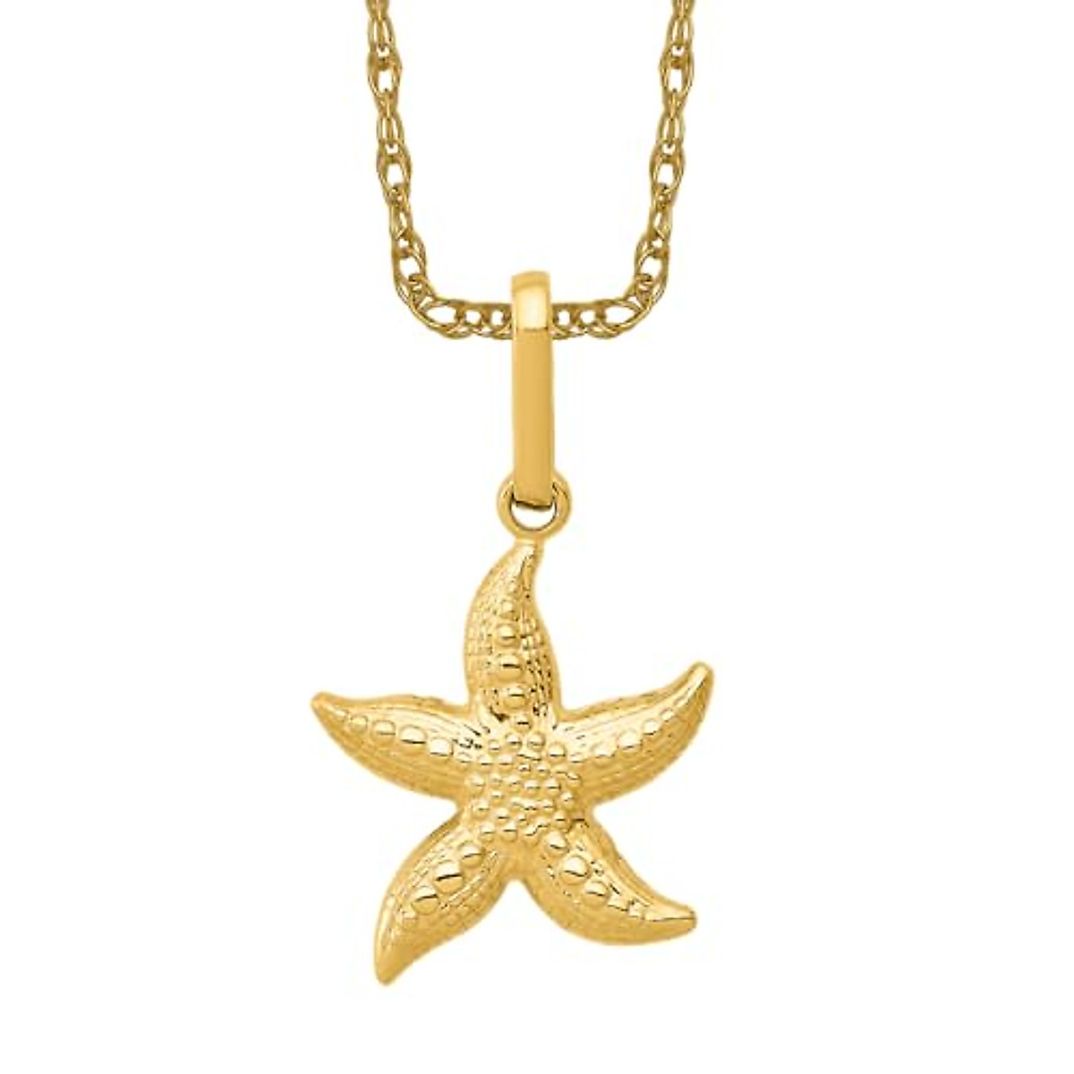 IceCarats 14K Yellow Gold Starfish Necklace Charm Pendant Only