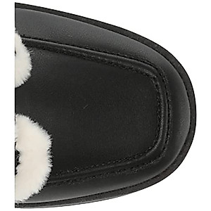 Karl Lagerfeld Paris Women's Dottie Fur Lace Up Boot Ankle, Black/Natural, 9