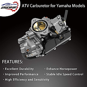 Carburetor Carb with Intake Manifold for ATV Yamaha 1987-1990 & 1992-1995 Moto-4 350 YFM350 | 1987-2004 Warrior 350 YFM350 | 1987-1998 Big Bear 350 YFM350 | 1996-1998 Kodiak 400 YFM400