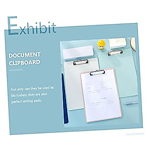Tofficu 10 Pcs Writing pad Plastic File Folder Paper Folder Staples Plastic clipboard Exam Paper Clips Office Clip Boards Document Organizer Hard Plastic Test Paper Holder Drawing Board a4