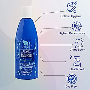 CPAP Soap Cleaner by Snugell - Neutralizing Pre-wash Solution | Mask & Hose Cleaning Soap | 8.4 oz Each | Fresh Citrus Scent | Fragrance that Neutralize Odors and Removes Body Oils from CPAP Mask