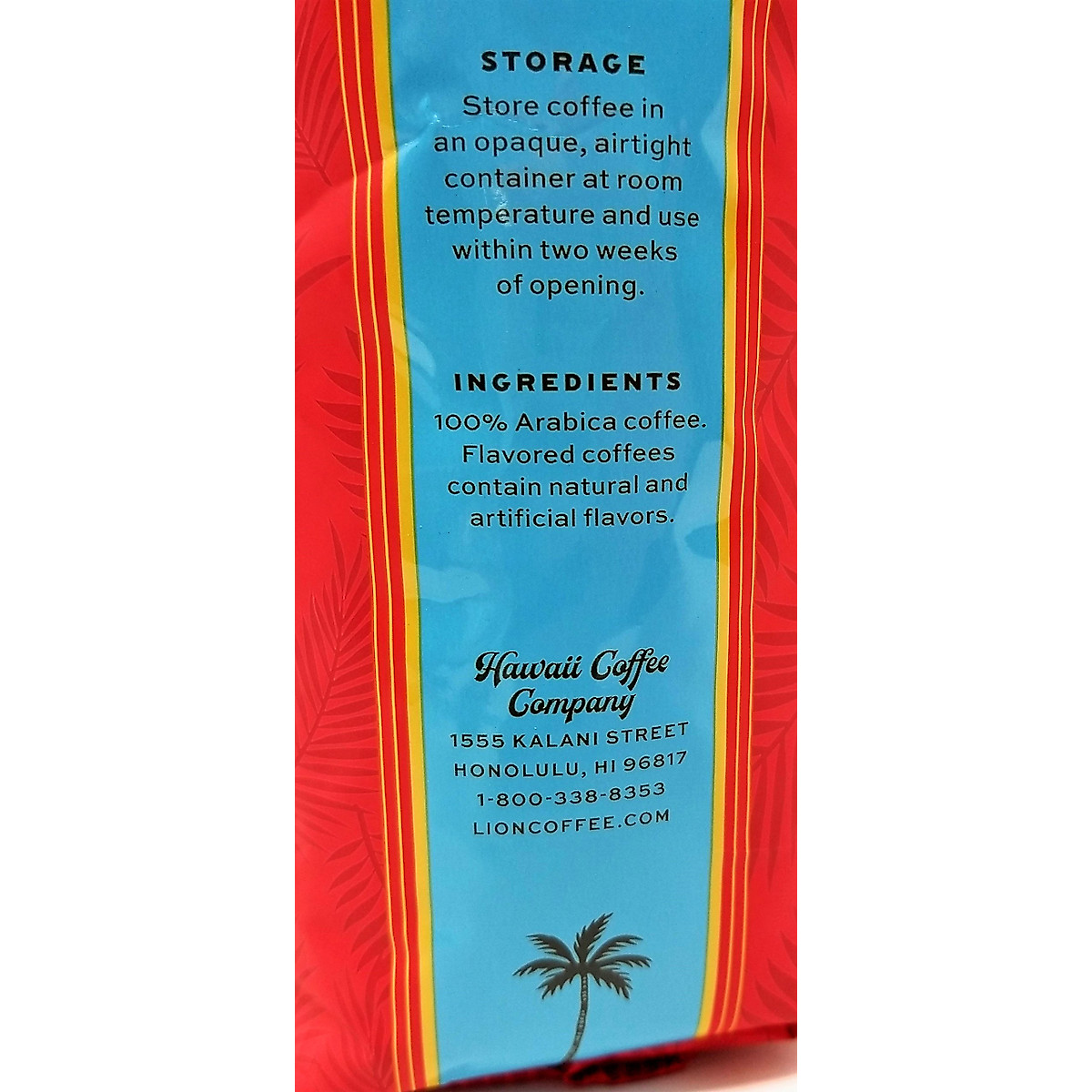 Lion Coffee Premium Gold Roast Whole Bean Coffee, 10% Kona Blend, Medium-Light Roast, A Taste of Aloha - 24 Ounce Bag