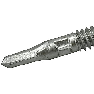 Power Pro Premium Self-Drilling Metal Screws, Epoxy Coated Steel, Wafer Head Wood to Metal Winged Point Screws, Silver, #10 x 1-7/16 inches, Box of 68 Screws