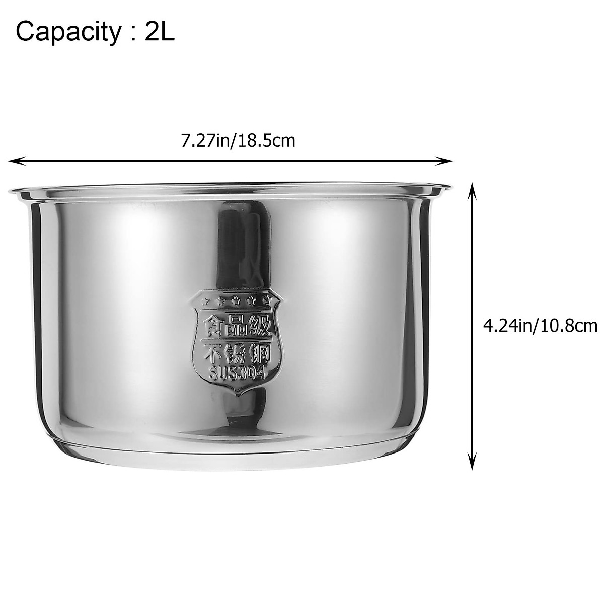 Hemoton Stainless Steel Cookware Household Rice Cooker Inner Pot Professional Rice Cooker Pot Electric Cooker Accessory Rice Cooker Stainless Steel Inner Pot