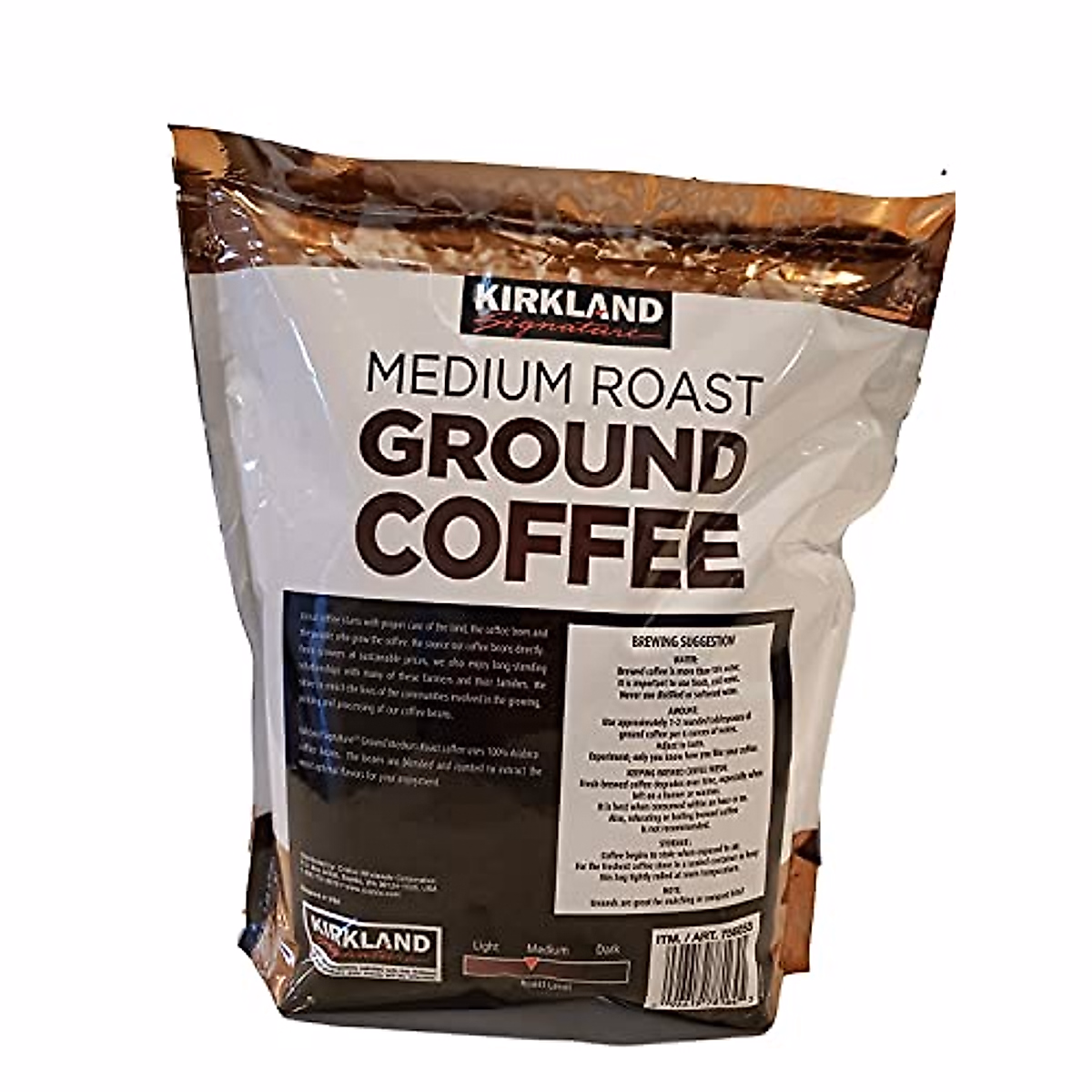 KIRKLAND SIGNATURE Medium Roast Coffee, 2.5 Lb, Brown, 40 Ounce (Pack of 36) (00-X9G9IG-62)