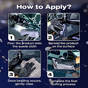 Nasiol ZR53 Nano Ceramic Coating for Car, Auto Detailing Kit Body Armour, 3 Years Paint Protection for Cars and Motorcycles 10H Scratch Resistance with Hydrophobic Crystal Gloss Shine