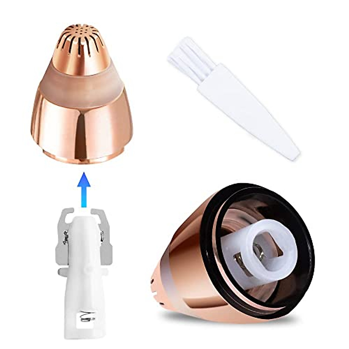 Replacement Heads for Finishing Touch Flawless Brows Eyebrow Facial Hair Remover, Rose Gold - Pack of 2