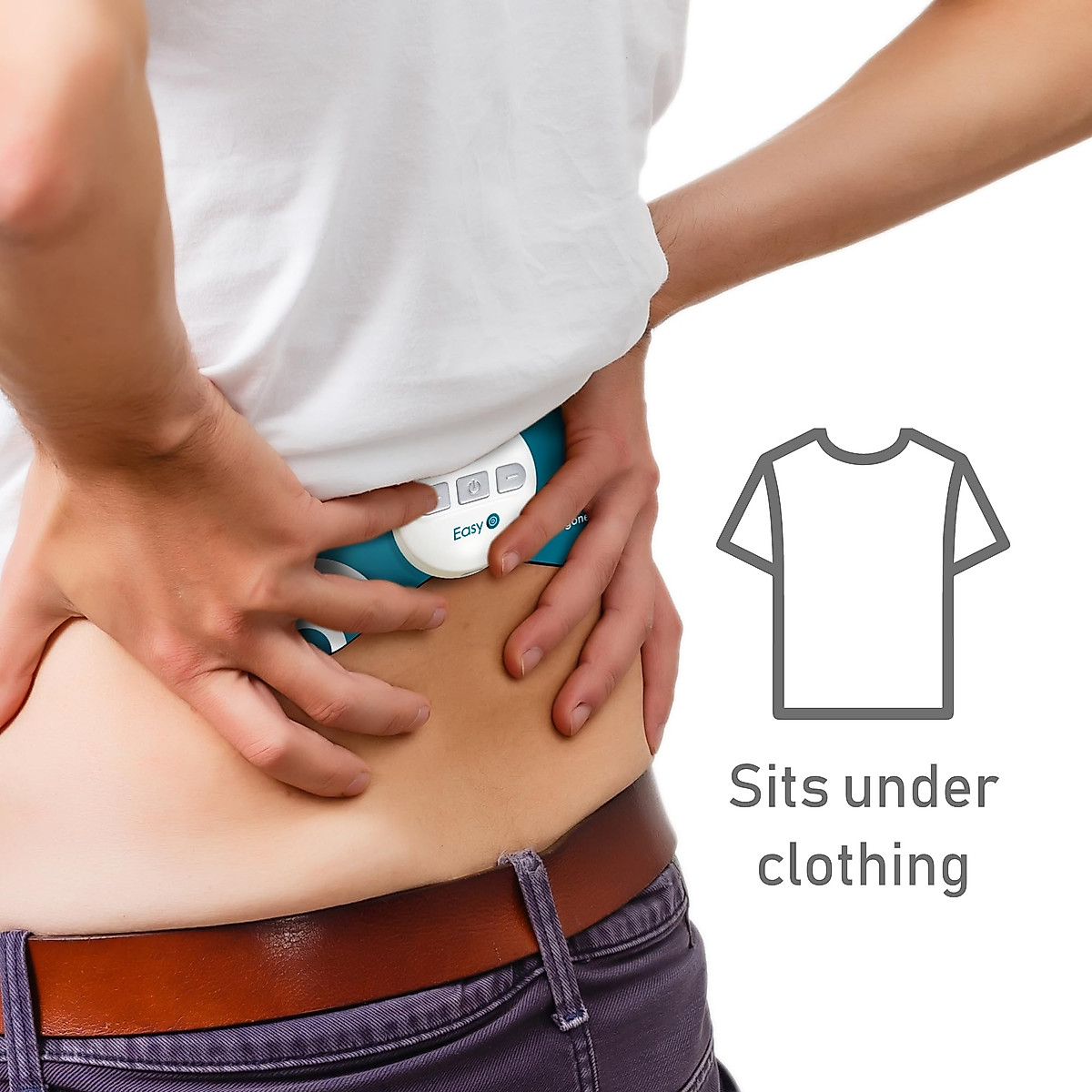 Paingone Easy - Relief At The Touch of A Button - Wireless & Wearable TENS Device for Fast, Effective Pain Relief - Great for Pain on Arms, Legs, Shoulders, Back, Hips, and Other Larger Body Parts