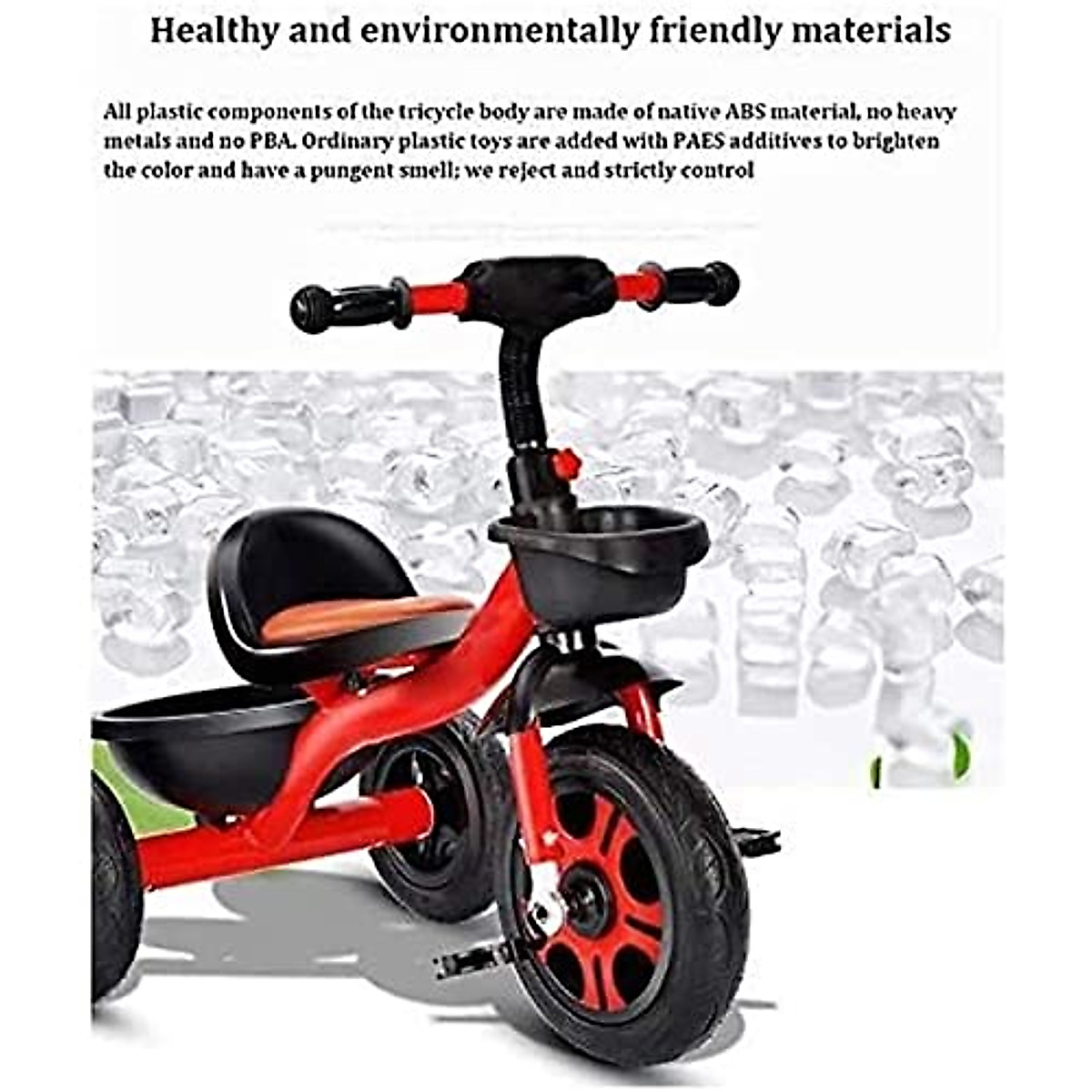 Stroller Wagon Trike Children Tricycle Kids' Trikes Pedal Cars Children's Tricycle For 3-6 Year Old Boys Girls Pedal Toddler Scooters Pushchairs,Rear Basket (Color : Red) over 1 year old girl gifts