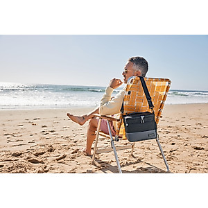 PackIt Freezable Lunch Pail, Black/Gray, Engineered with ECOFREEZE+ Technology: Triple Layered Protection for Ultimate Cooling, with Removable Crossbody Strap, Fresh Food On the Go