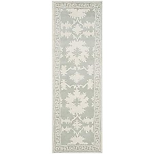 SAFAVIEH Bella Collection 2'3" x 7' Grey/Ivory BEL132B Handmade Premium Wool Runner Rug