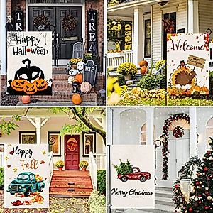 Seasonal Garden Flags Set of 12 Double Sided 12 x 18 Inch Yard Flags Small Welcome Garden Flags for Outside, Spring Valentines Easter St Patricks Day Outdoor Flags Holiday Garden Flags for All Seasons