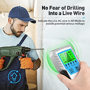 Stud Finder Wall Scanner Detector - Upgrade 5 in 1 Electronic Stud Sensor Wall Wood Metal Stud Sensor Pipe Joist Beam Finders Accurate Edge Center Finder for Wood Beams AC Wires Metal Detection