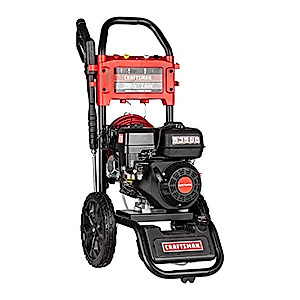 Craftsman CMXGWFN061200 3200 PSI Gas Pressure Washer, 2.4 GPM, Craftsman Engine, Includes Spray Gun and Wand, 4 QC Nozzle Tips, 1/4-in. x 25-ft. Hose, Red