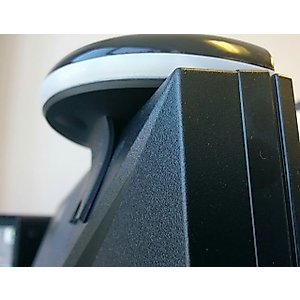 Rear View Computer Monitor Mirror, Fits Regular Flat Screen LCD Monitors with Magnifier - No Adhesive or Hard Clip - for Cubicle & Home - with Wide-Angle Convex Viewing Area so You Never Miss a Thing