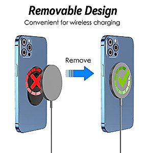 Magnetic Phone Ring Holder for iPhone 14 13 12 Series, Finger Ring Grip Stand Compatible with iPhone 14/14 Plus/14 Pro/14 Pro Max/13/13 Pro/13 Pro Max/12/12 Pro Max Phone Stand with Strong Magnet