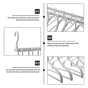 Tofficu Space Saver Hangers Hangers Space Saving Multifunctional Rotatable Plastic Clothes Rack Foldable Clothes Rack for Room Organization Hangers Space Saving
