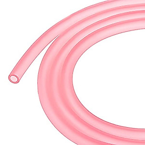 MECCANIXITY PVC Petrol Fuel Line Hose 3/16" x 5/16" 16ft Pink for Chainsaws Lawn Mower String Trimmer Blowers Small Engines