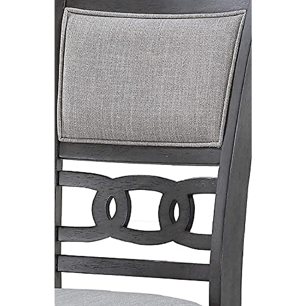New Classic Furniture Gia 5-Piece Round Dining Set with 1 Dining Table and 4 Chairs, 47-Inch, Gray