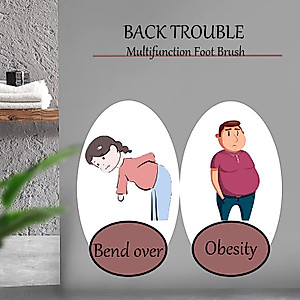 BAOZMINAN Shower Foot Scrubber, Wall-Mounted Back Scrubber, Silicone Bath Massage Cushion Brush with Suction Cups, Bathroom Wash Foot Mat Exfoliating Dead Skin Foot Brush (Pink)