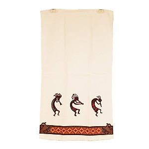 Sonoran Souvenirs Rustic Southwest Kitchen Novelty Tea Towel (16" x 28") Southwest Inspired Design Machine Washable Cloth Towels for Kitchen Diner (Single Pack) (Kokopelli)