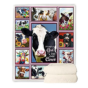 Cow Print Blanket Cow Decor Bedding Throw Blanket for Girl Women Christmas Valentine's Birthday Gifts Soft Cute Farm Animal Cow Blanket