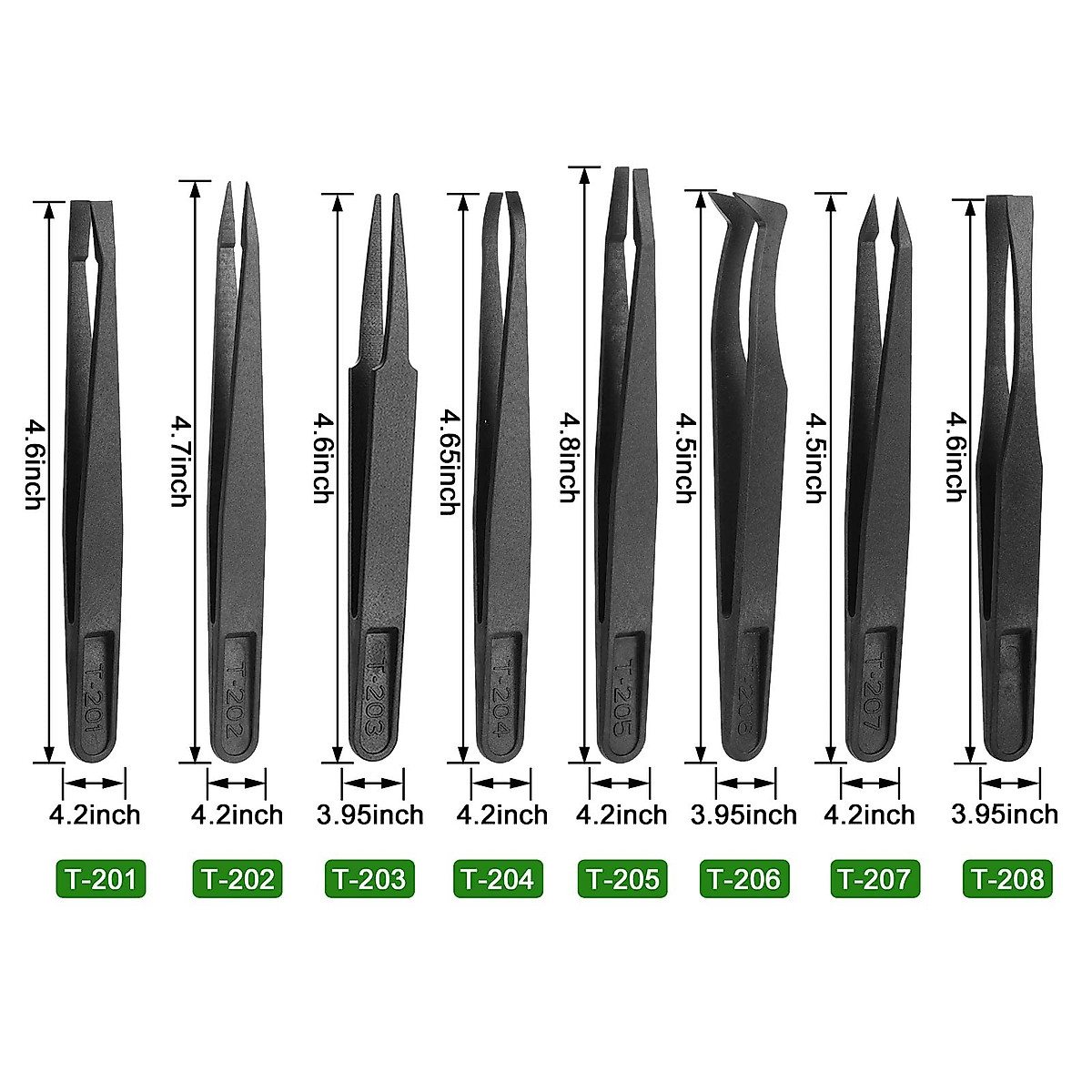 8 Pieces Venus Fly Trap Feeding Tweezers Carnivorous Plant Feeding Tongs Straight and Curved Food Tongs for Flytraps Pitcher Plants Butterwort Reptile Feeding