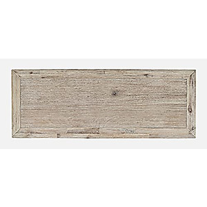 Jofran Gramercy Mid-Century Modern Chevron Two Door Accent Chest Cabinet, 40", Grey Wash