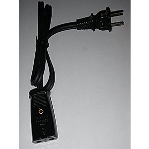 2pin Power Cord for Presto Coffee Percolator Models 02811 0281101 0281102 0281104 0281105, Black