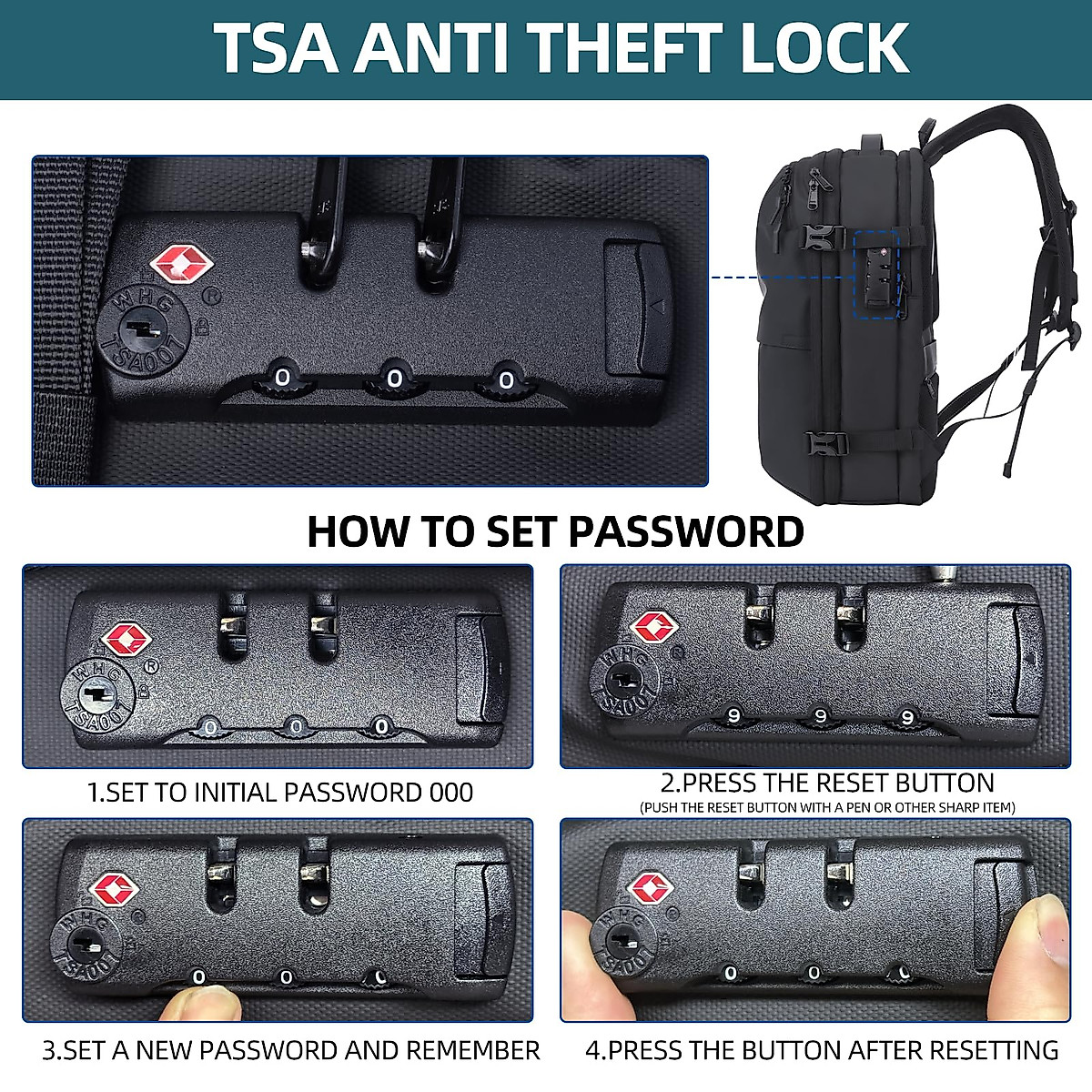 lovvento Cute Backpack Waterproof Vintage Laptop Backpack 15.6" Work College School Backpacks for Teen Girls Nurse Teacher Blue