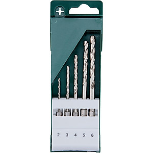 Bosch 2609255127 DIY Metal Drill Bit Set 5-Piece High-Speed Steel-G with Hexagonal Shaft 2-3-4-5-6 Conical Female Ground Joint 135° HEX 3126-E 6.4