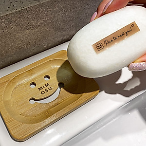 mimosu Rice Water Shampoo Bar and Bamboo Soap Dish Set 5.3oz- 2 in 1 Rice Water for Hair Growth Shampoo and Conditioner Bar, Bamboo Soap Dish with Drain Bar Soap Container, Eco Friendly Package